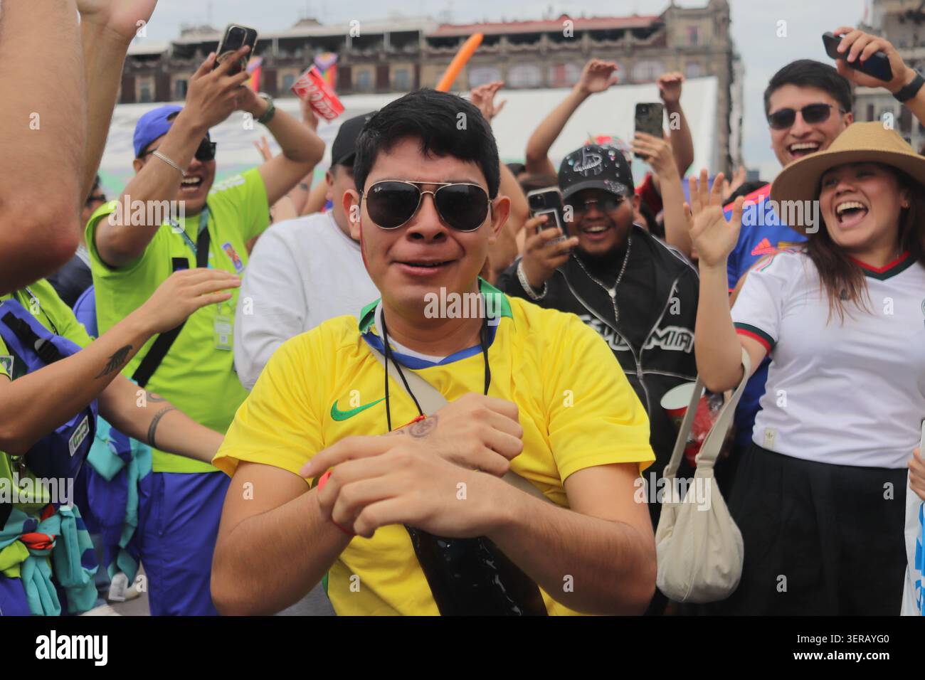 A Fan of Brazil nation team attends the Mexico FIFA Fan Fest in main ...