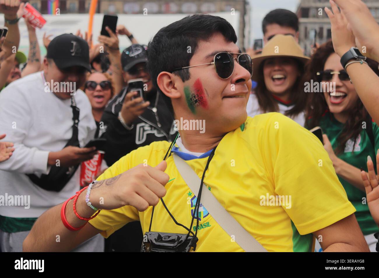 A Fan of Brazil nation team attends the Mexico FIFA Fan Fest in main ...