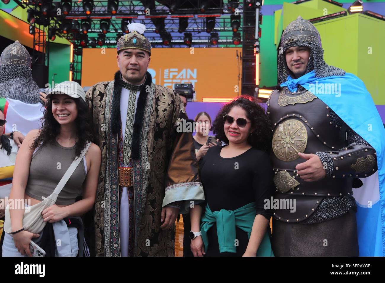 Fans of Uzbekistan national team attend the Mexico FIFA Fan Fest in ...