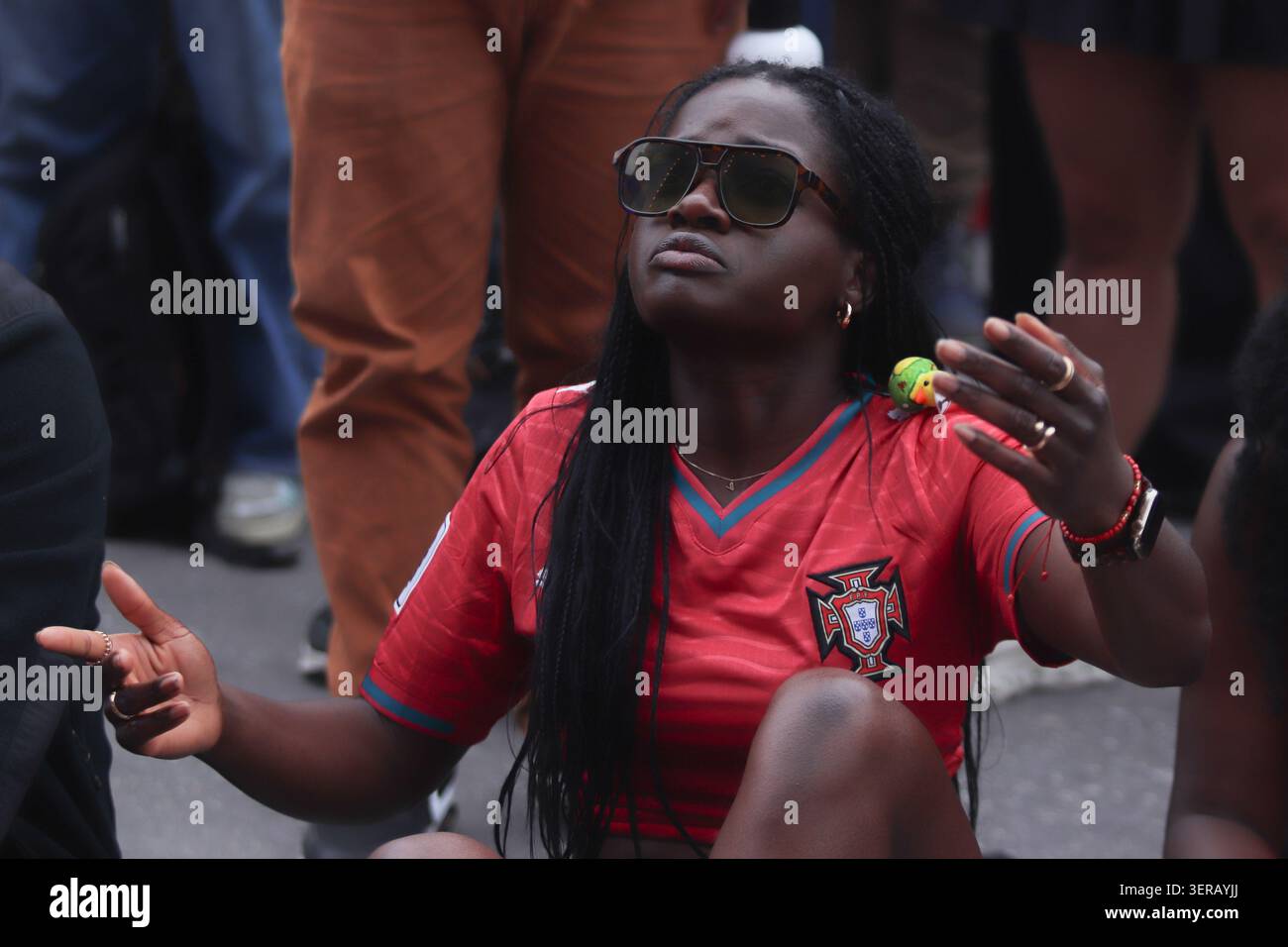 A Fan of Portugal nation team attends the Mexico FIFA Fan Fest in main ...