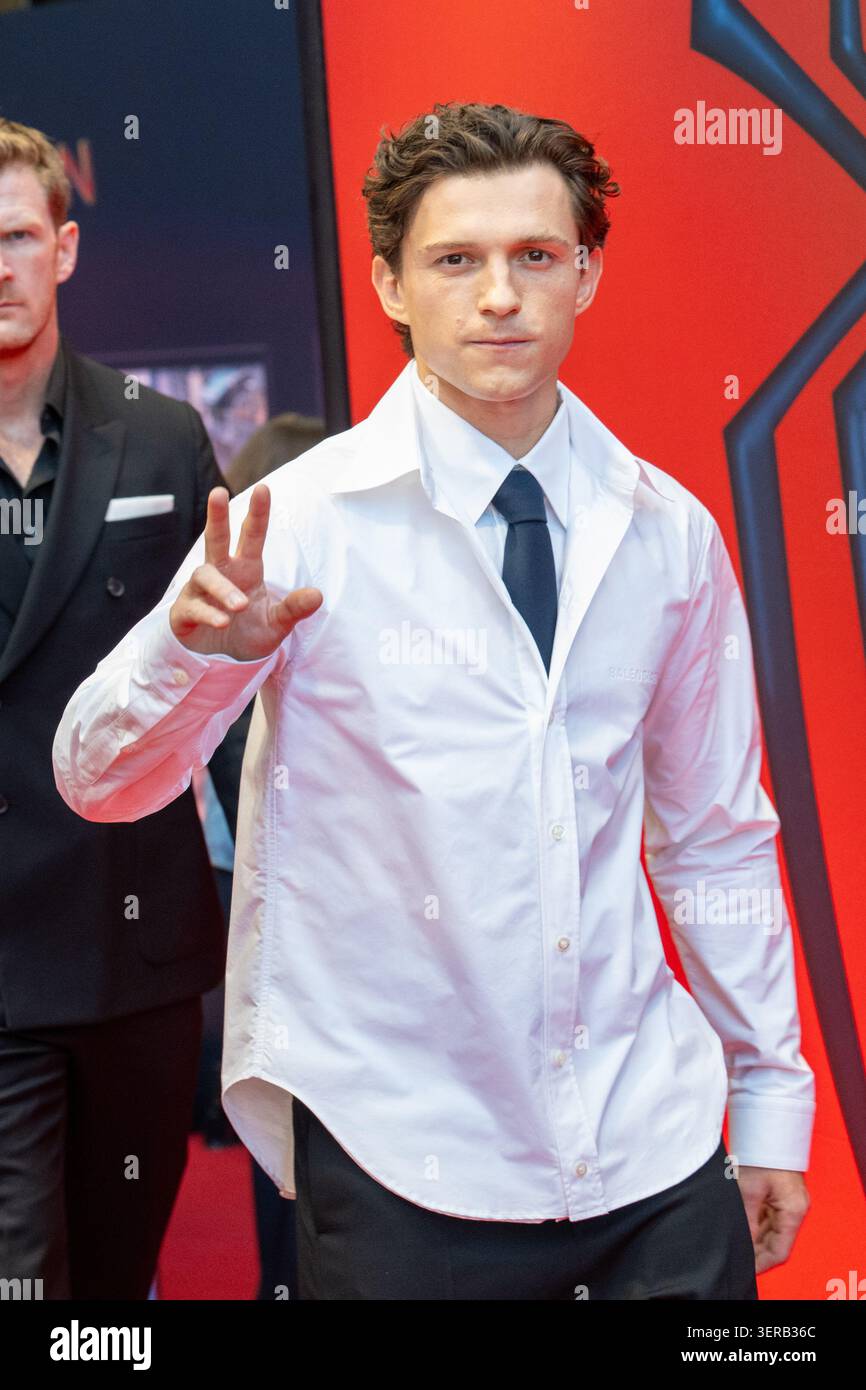 Tom Holland at the Spider-Man Brand New Day Global Fan Event in ...