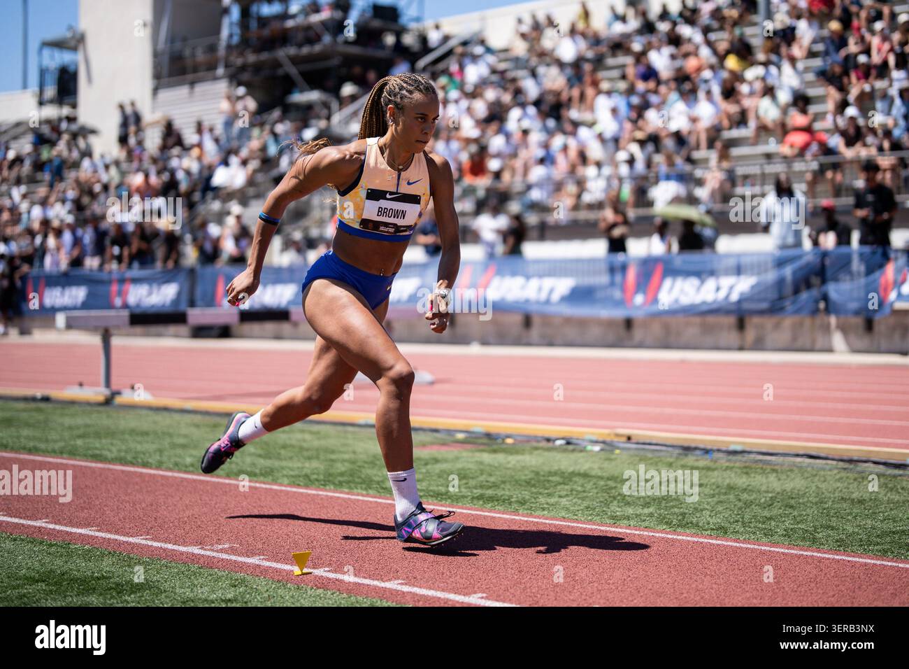 Alexis Brown places fourth in the Women’s Long Jump at 6.75 during the ...