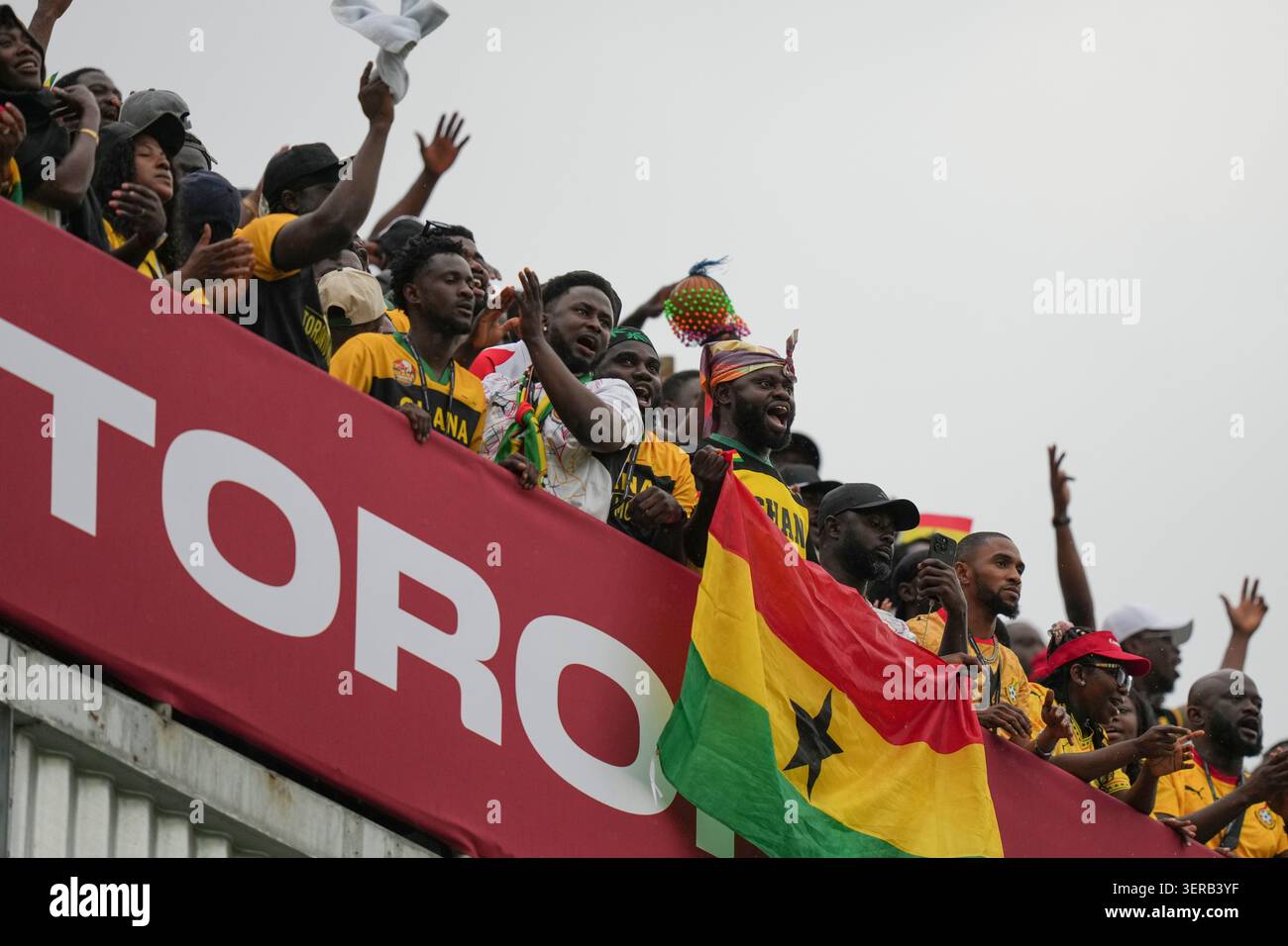 Ghana's fans cheer for their team during the World Cup Group L soccer ...