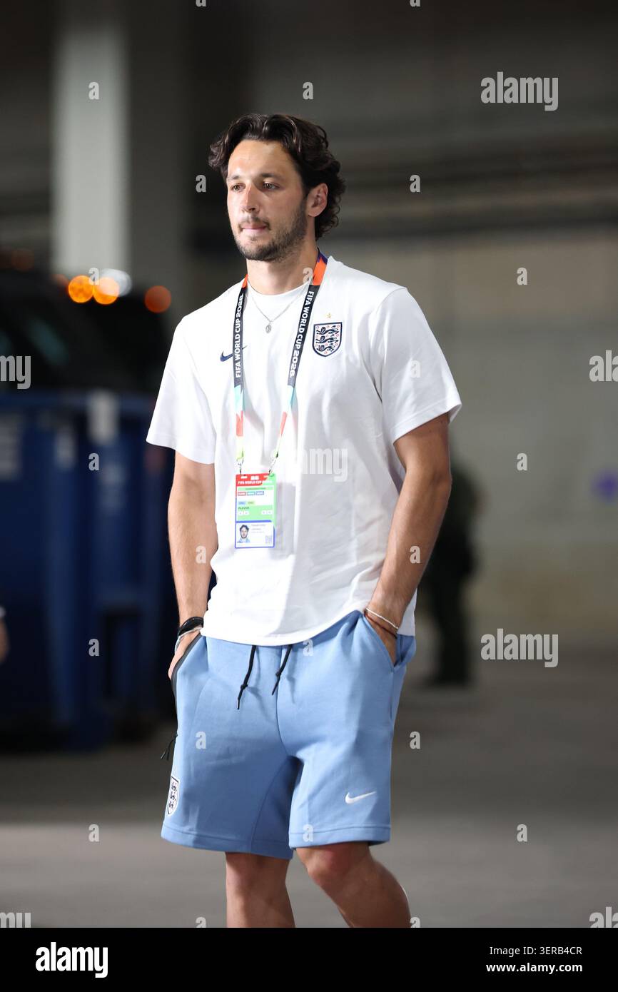 England's James Trafford arrives before the FIFA World Cup Group L ...
