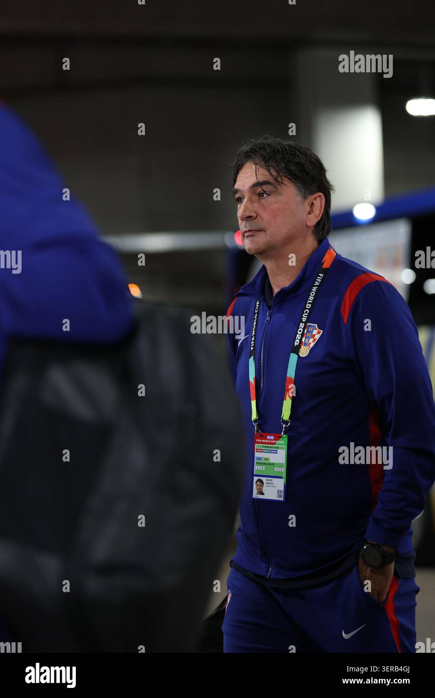 Croatian manager Zlatko Dalic arrives before the FIFA World Cup Group L ...