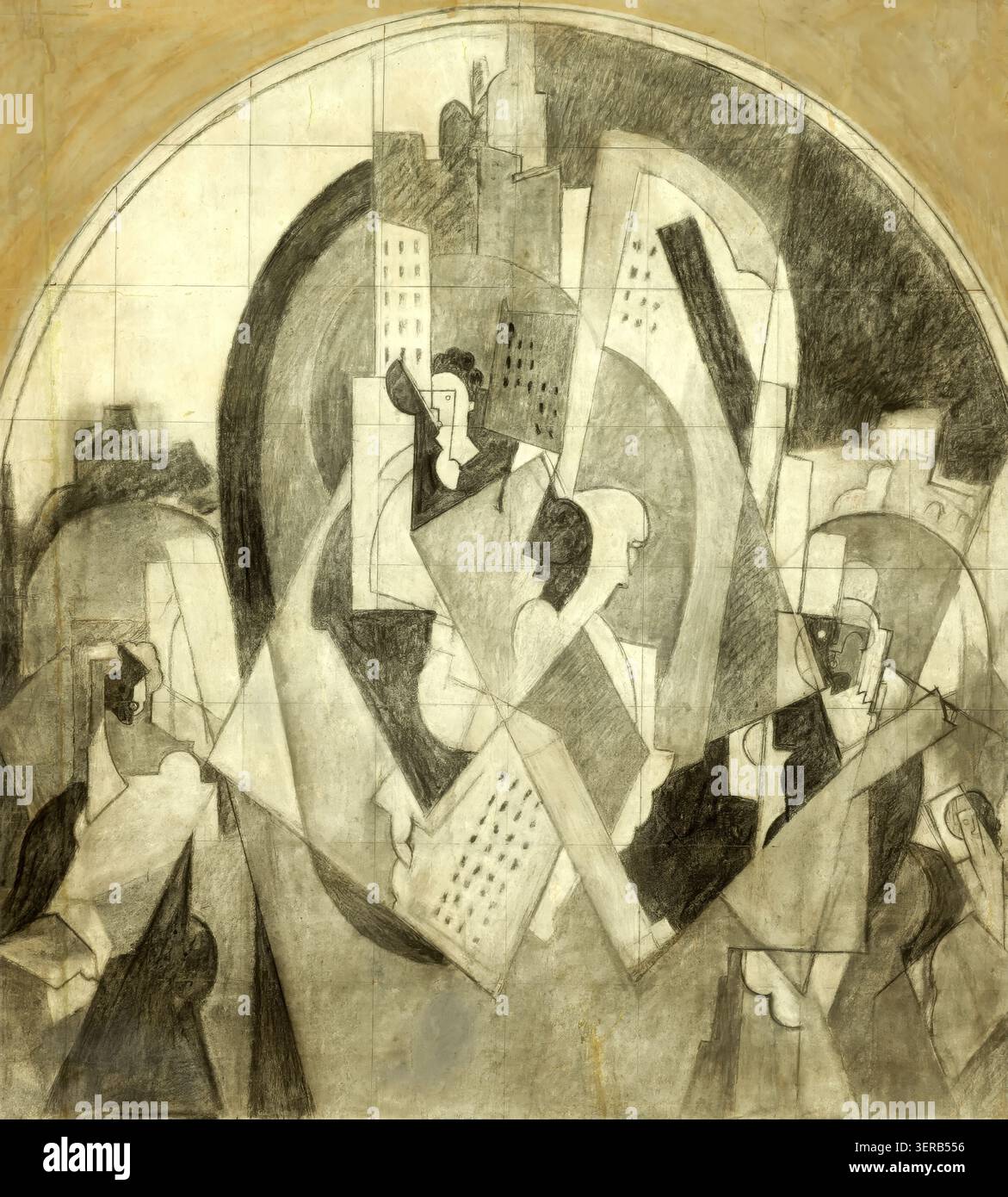 Study for the Mural Painting of the Moscow Railway Station (1920) by ...