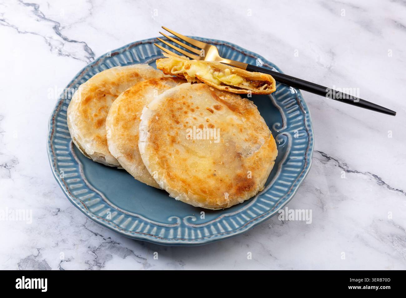 Angus Beef and Cheese Puff Pastry Pie Stock Photo - Alamy