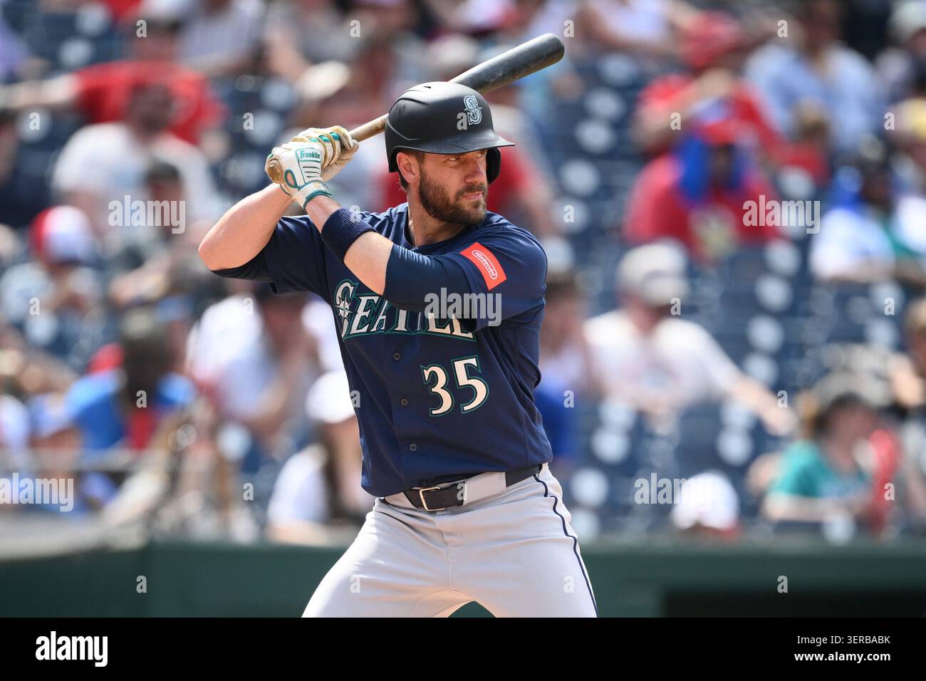 Seattle Mariners' Patrick Wisdom in action during a baseball game ...