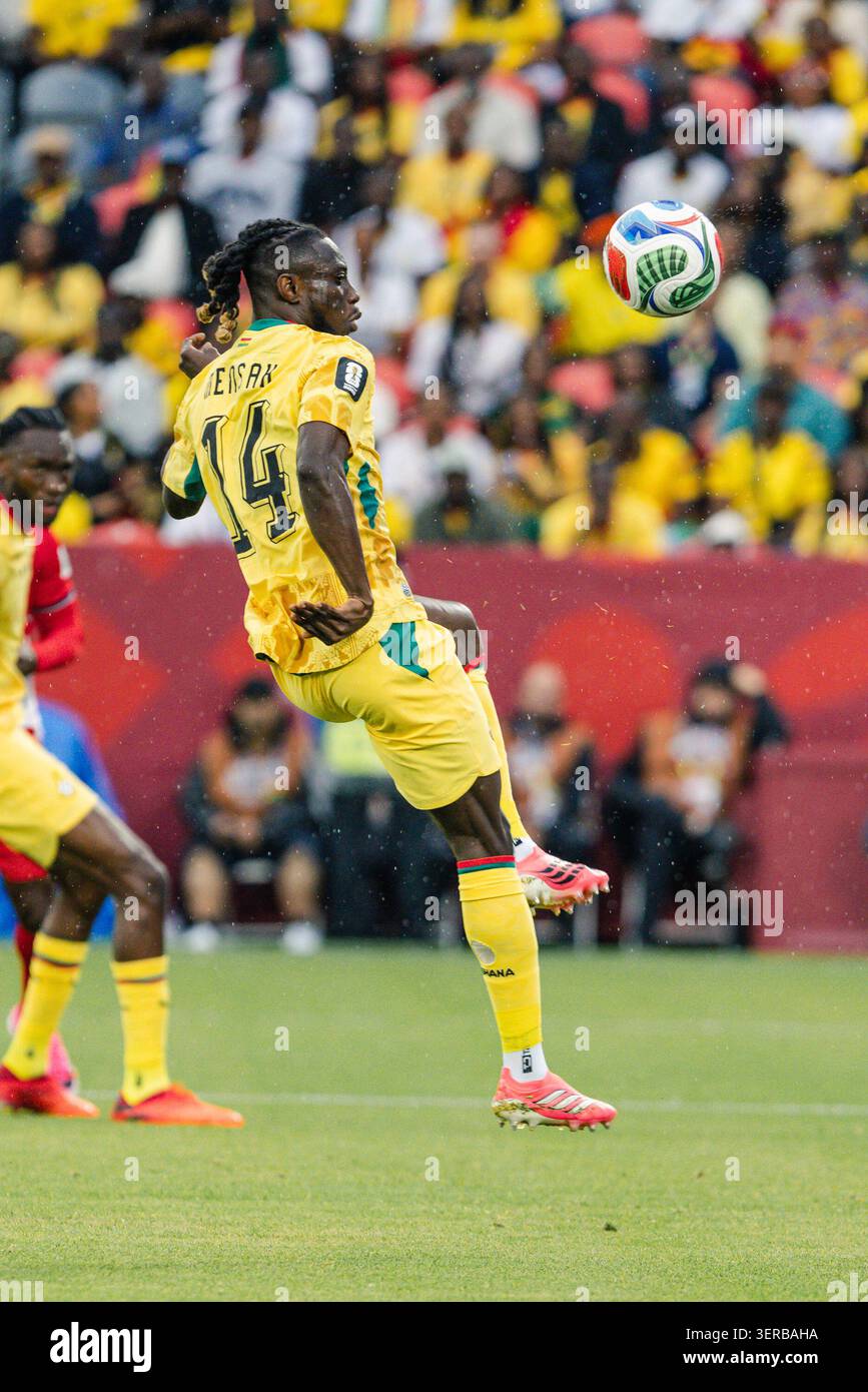 Gideon Mensah of Ghana in action during the FIFA World Cup game between ...