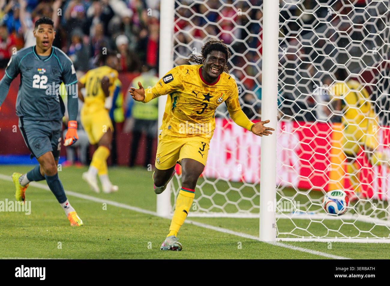 Caleb Yirenkyi Of Ghana Scores His Team s First Goal To Make The Score Caleb Yirenkyi Of Ghana Scores His Team s First Goal To Make The Score