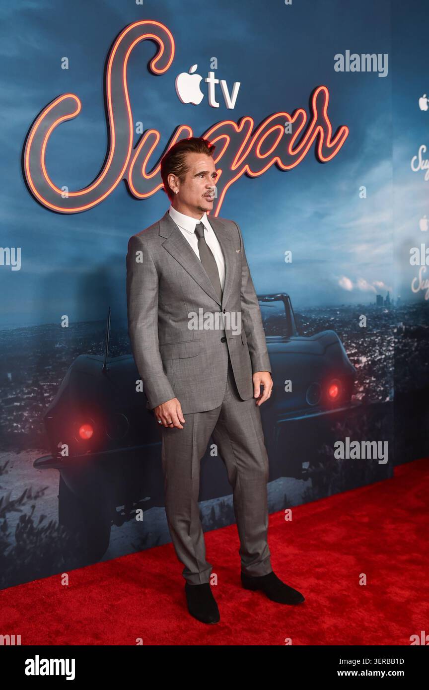 Colin Farrell arrives at the premiere of the second season of "Sugar ...