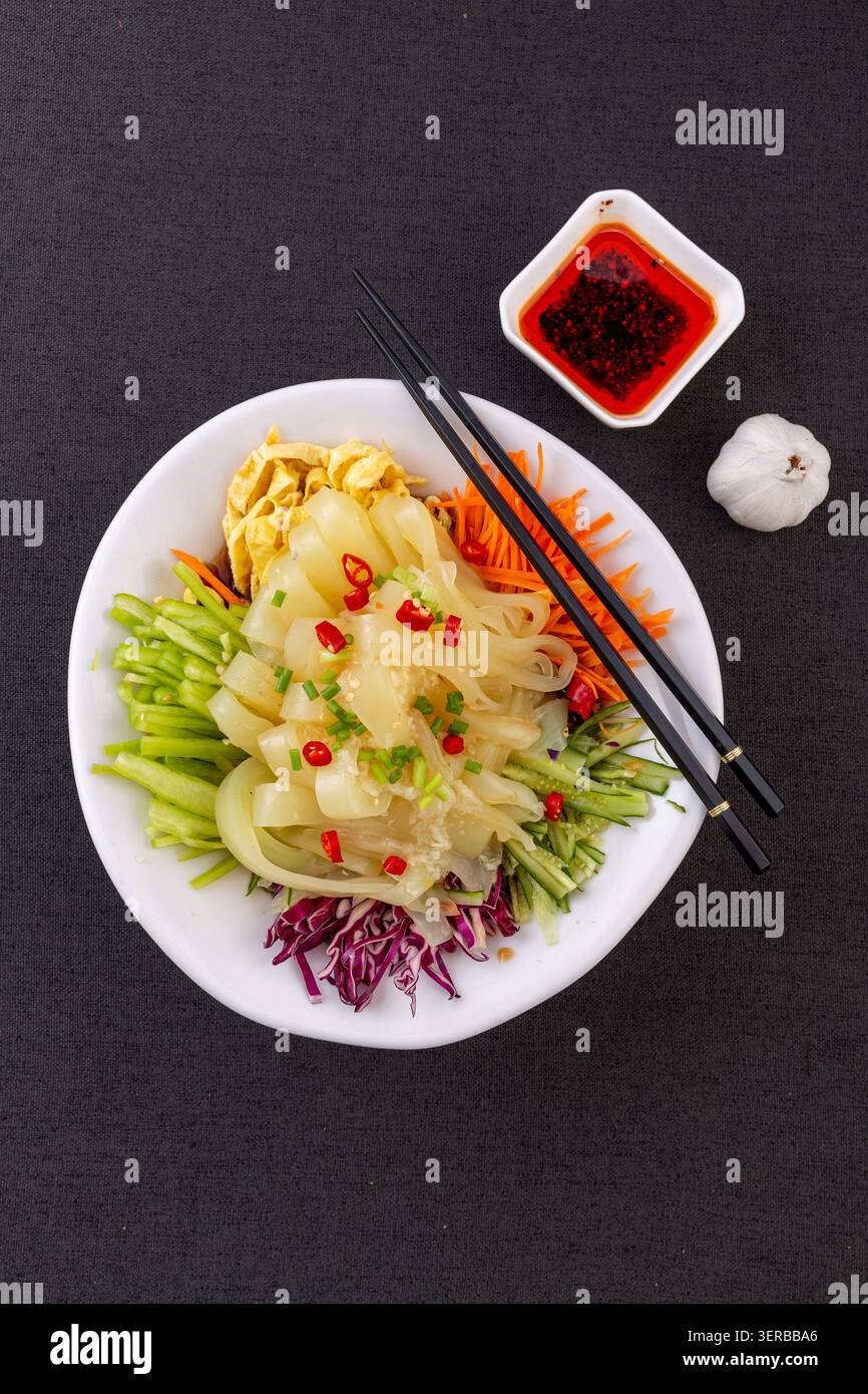 Huangchuan Fenpi Chinese Sweet Potato Sheet Noodle Salad Stock Photo ...