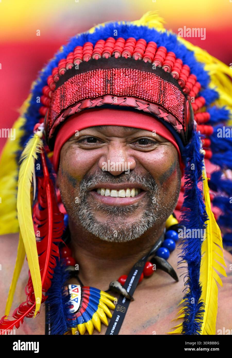 (260618) -- MEXICO CITY, June 18, 2026 (Xinhua) -- A fan of Colombia is ...