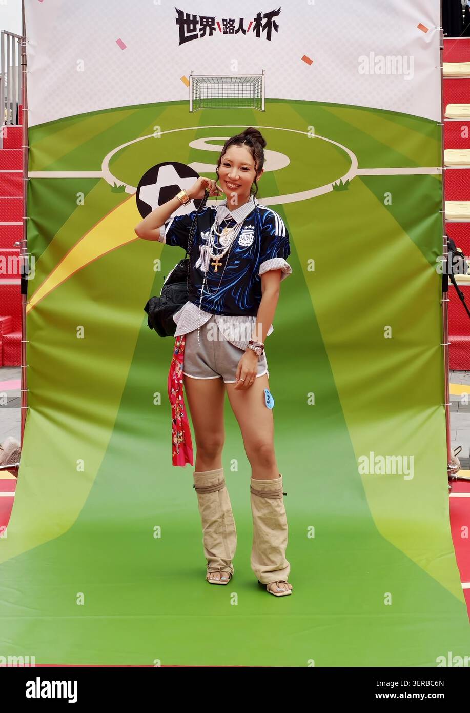 Models showcase creative football-inspired outfits during the 'Apres ...