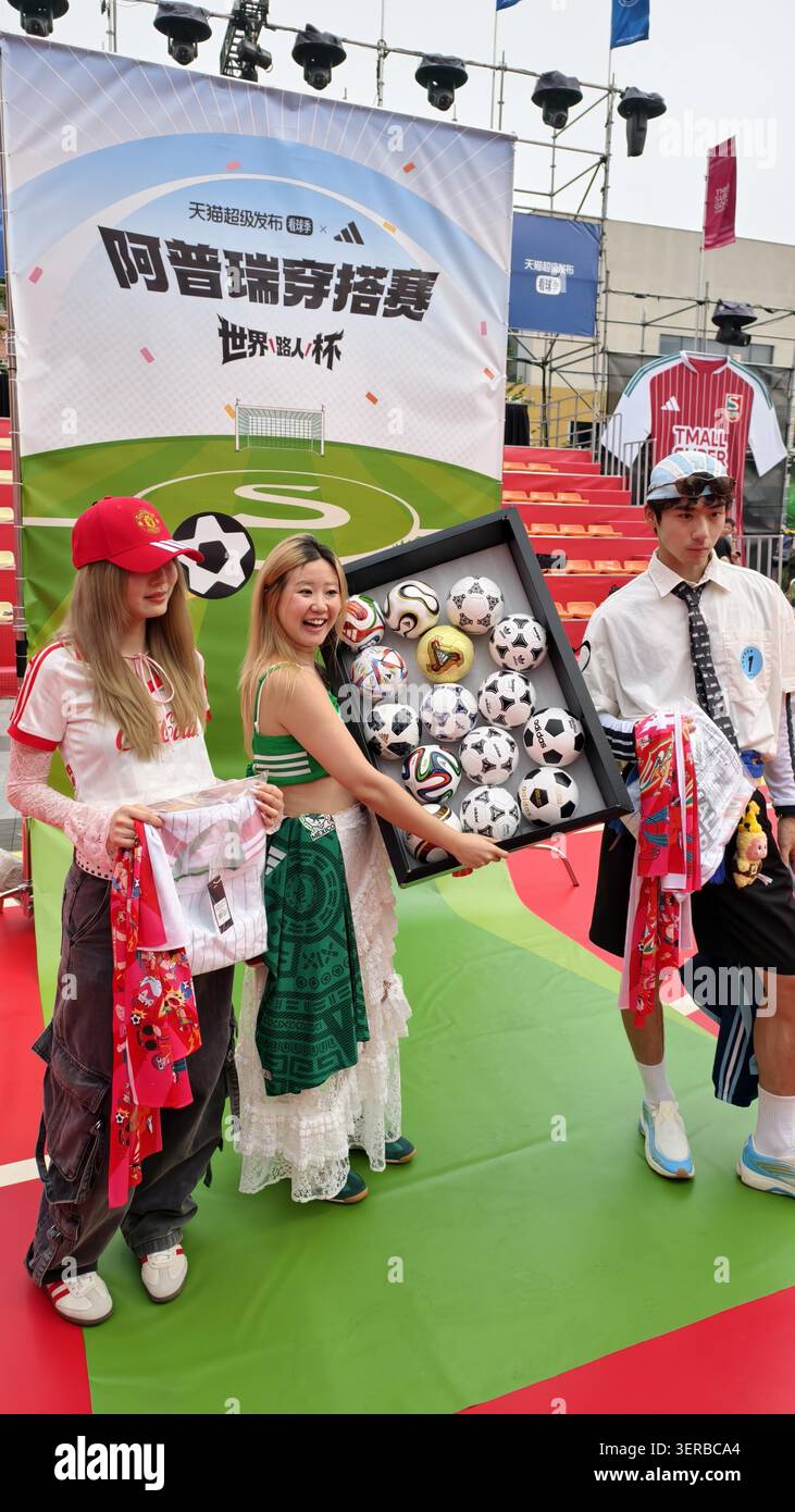 Models showcase creative football-inspired outfits during the 'Apres ...