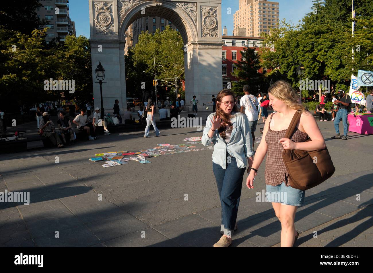 People walk in Washington Square Park, Manhattan, New York City. (Photo ...