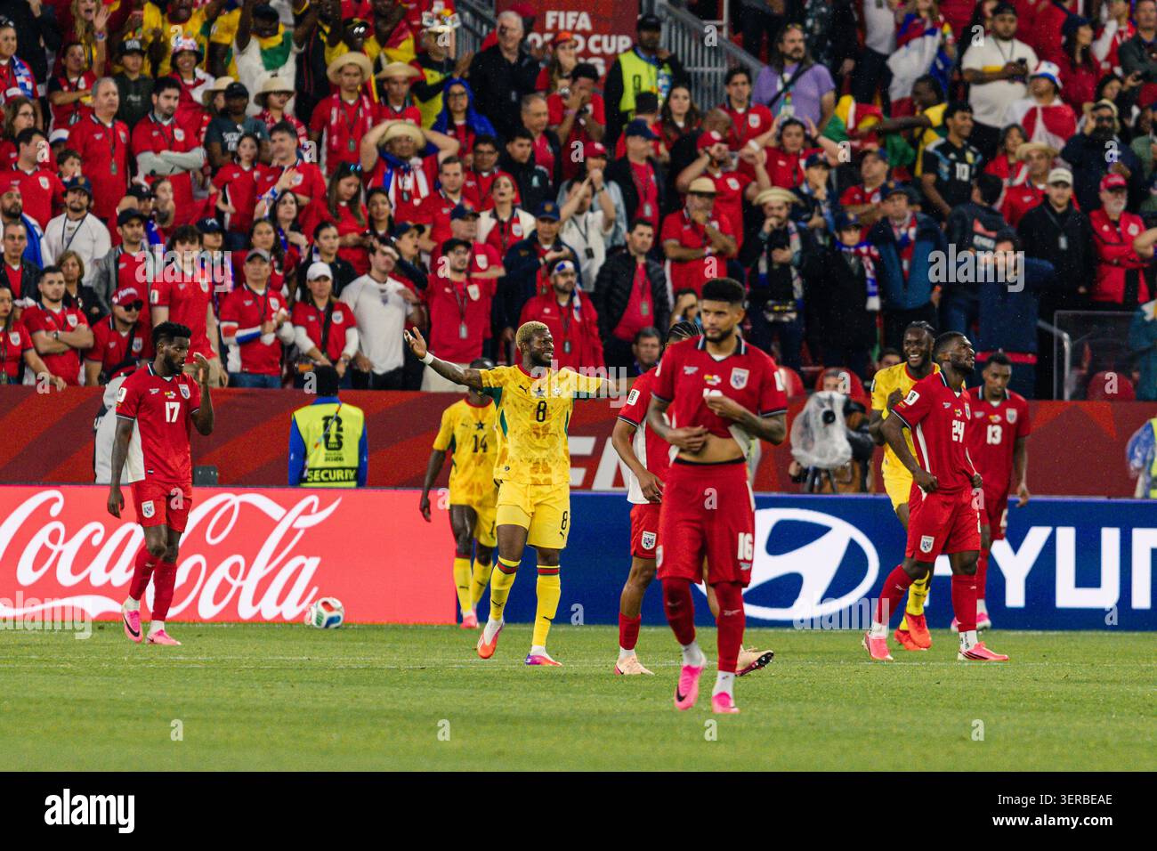 Kwasi Sibo of Ghana celebrates the victory of their team during the ...