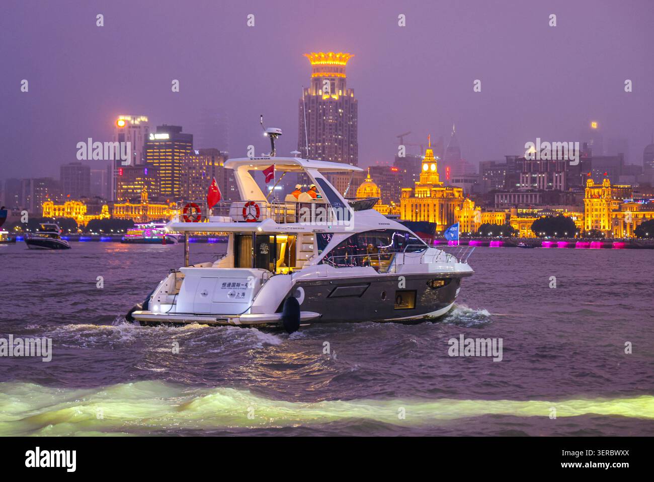 Yacht fleets appear on the Huangpu River during the 2026 Shanghai ...