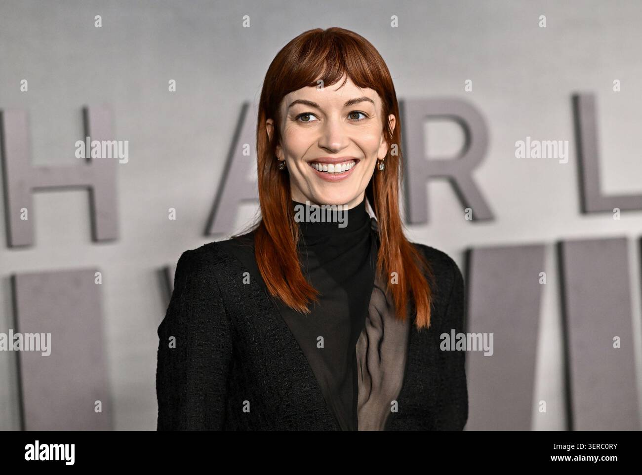 Britt Lower attends the Netflix series premiere of Harlan Coben's "I ...