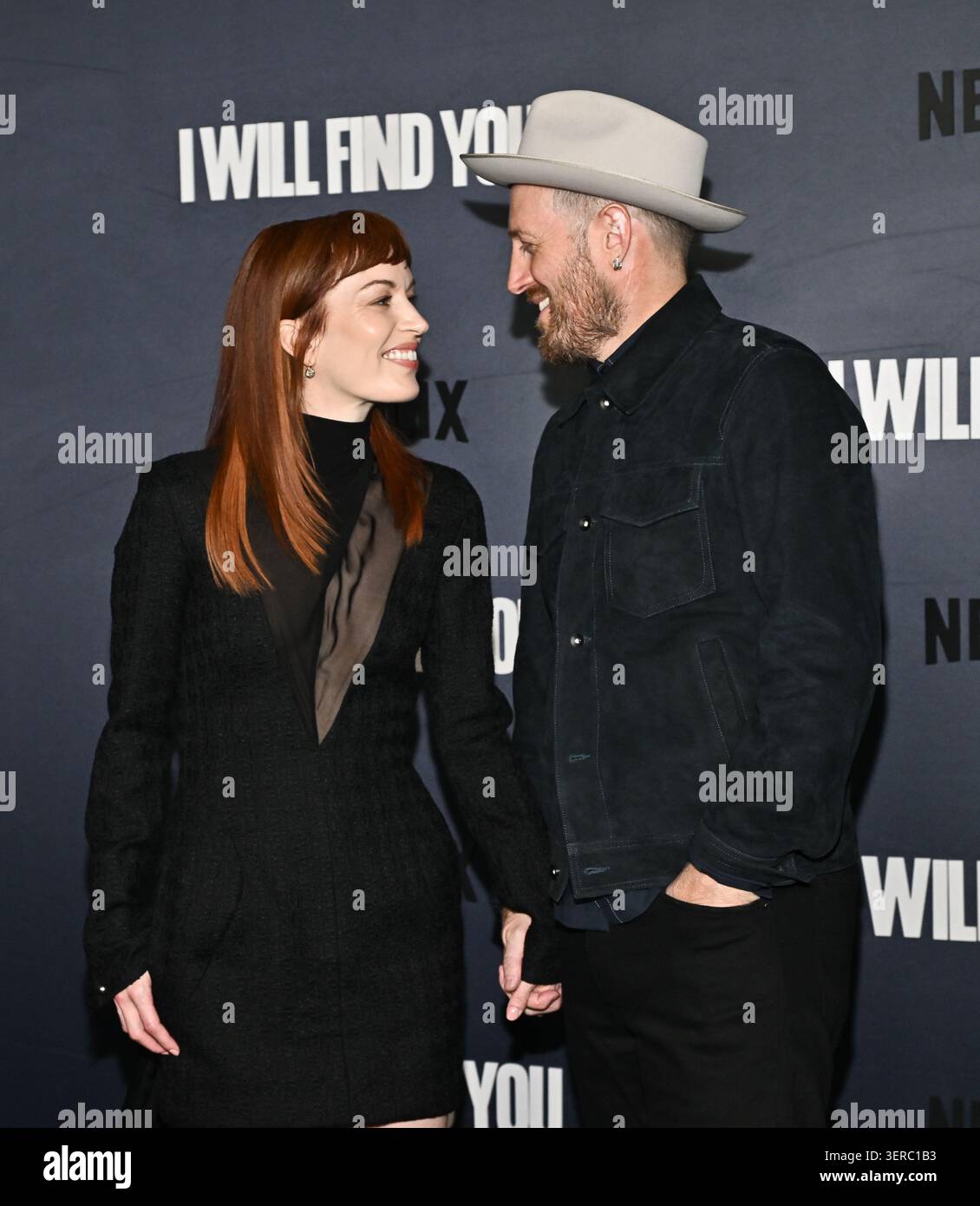 Britt Lower, left, and husband Kenna Kennor attend the Netflix series ...