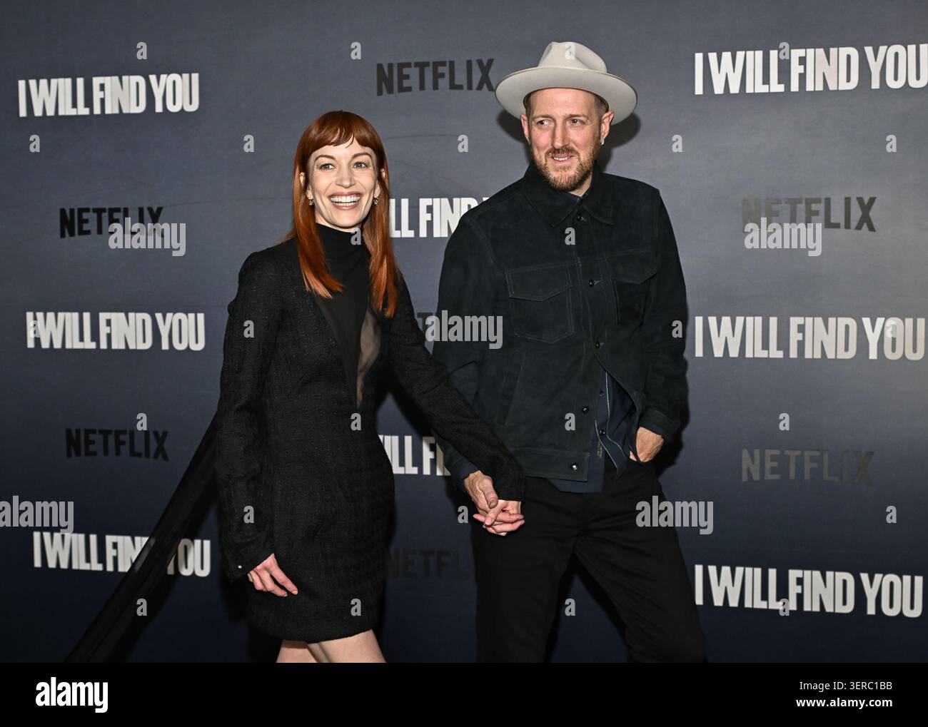 Britt Lower, left, and husband Kenna Kennor attend the Netflix series ...
