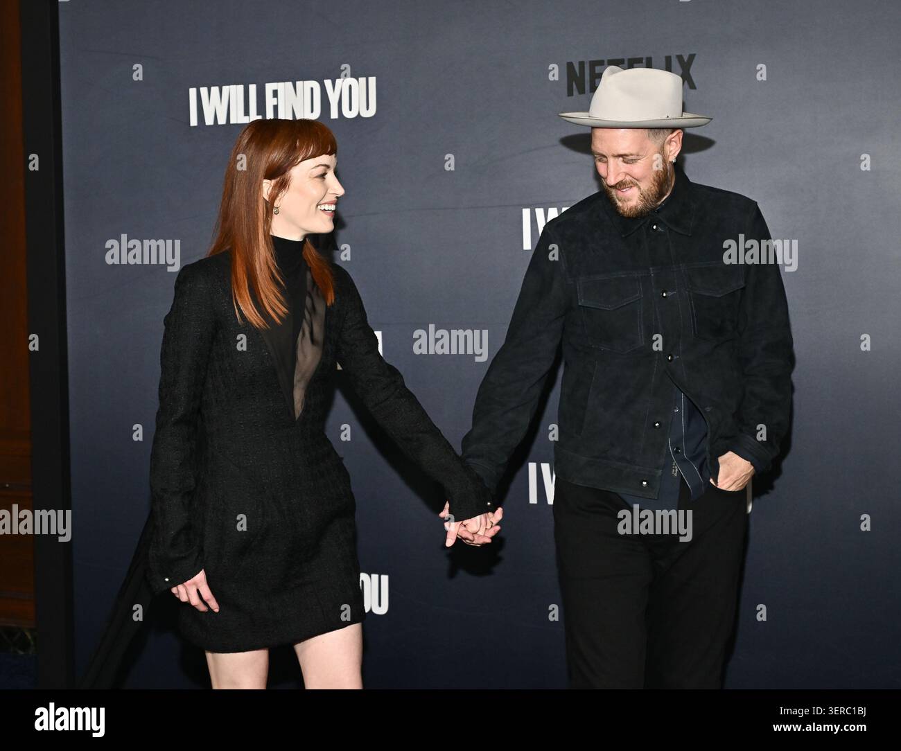 Britt Lower, left, and husband Kenna Kennor attend the Netflix series ...