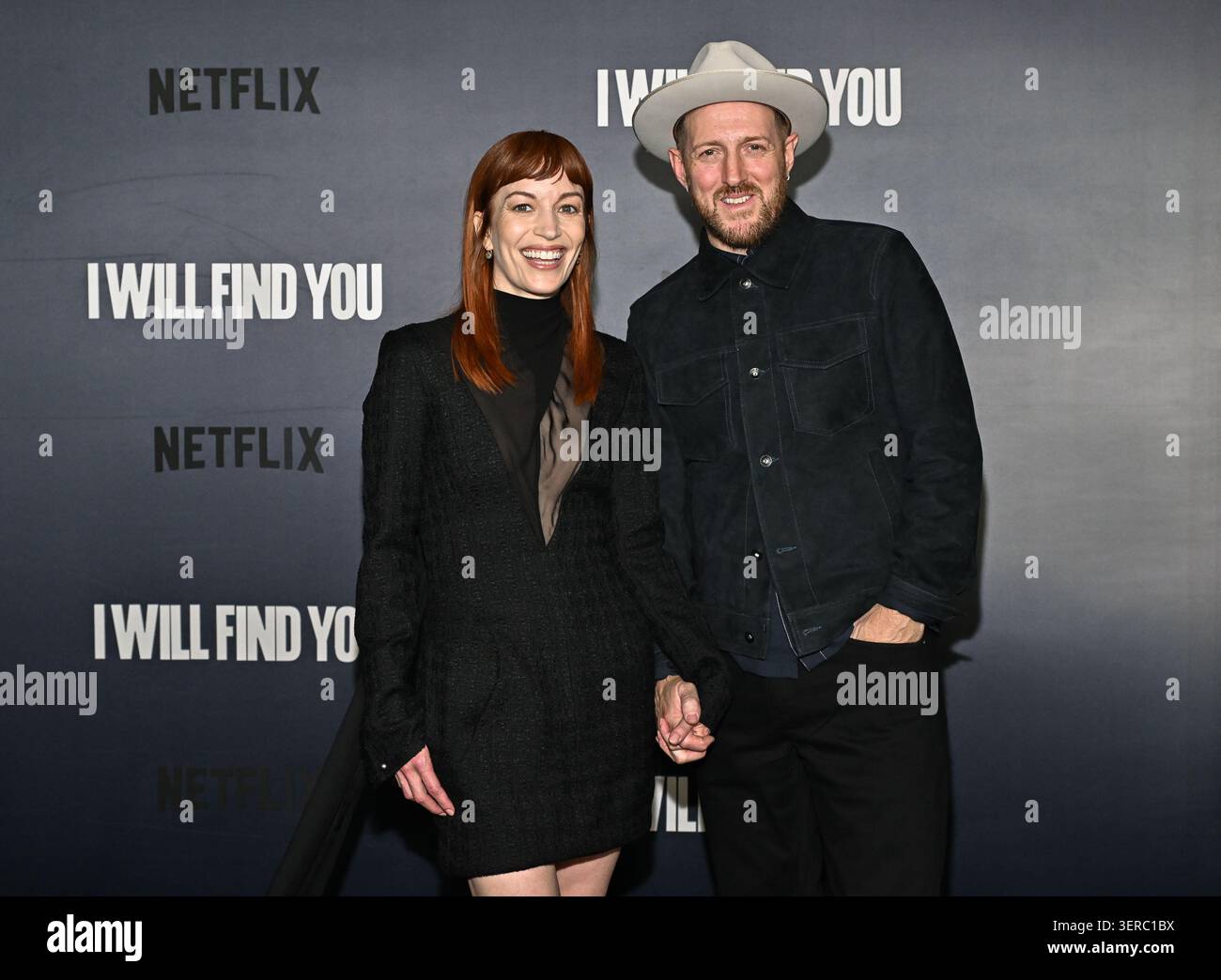 Britt Lower, left, and husband Kenna Kennor attend the Netflix series ...