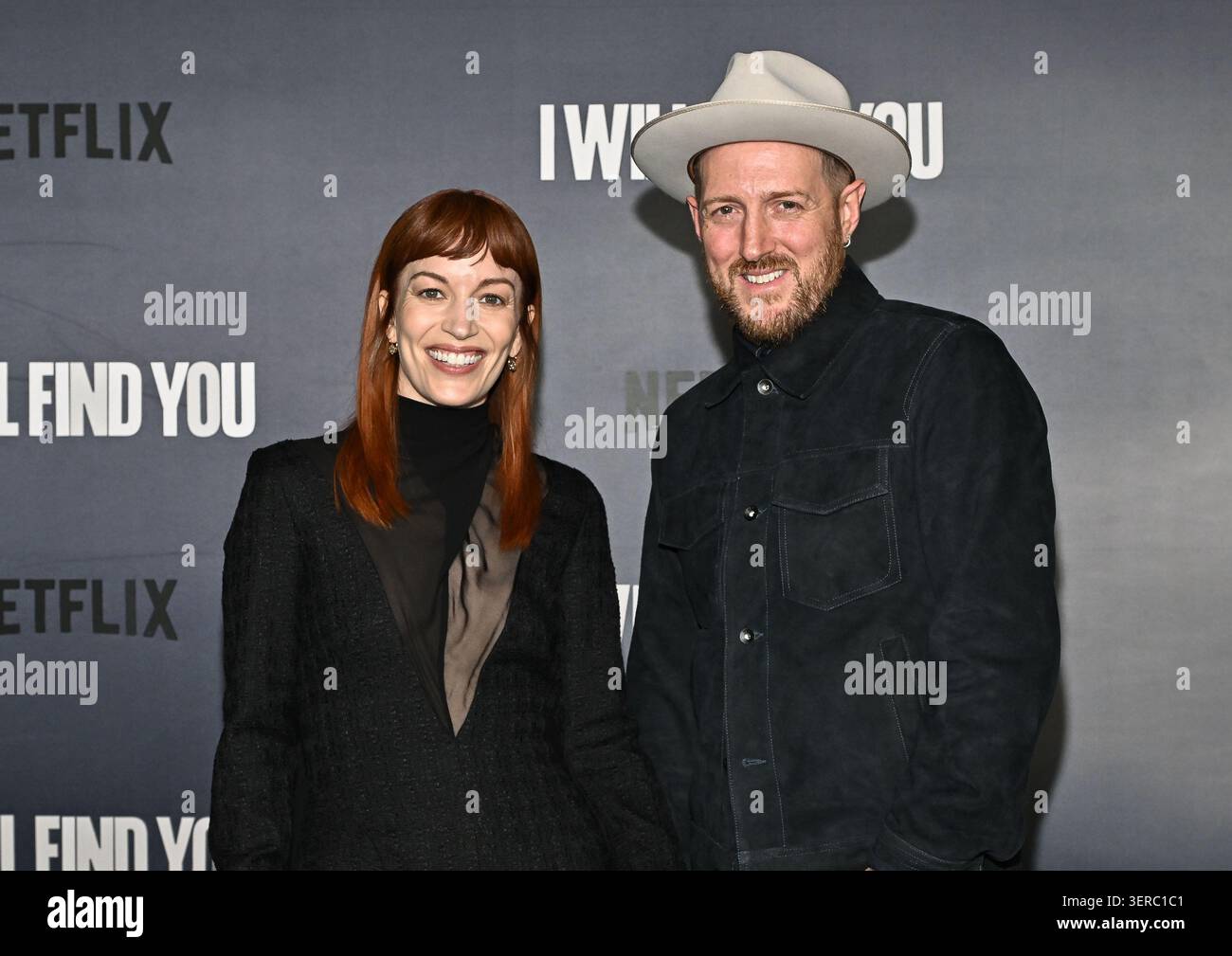 Britt Lower, left, and husband Kenna Kennor attend the Netflix series ...