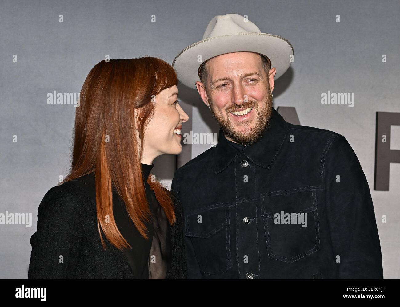 Britt Lower, left, and husband Kenna Kennor attend the Netflix series ...