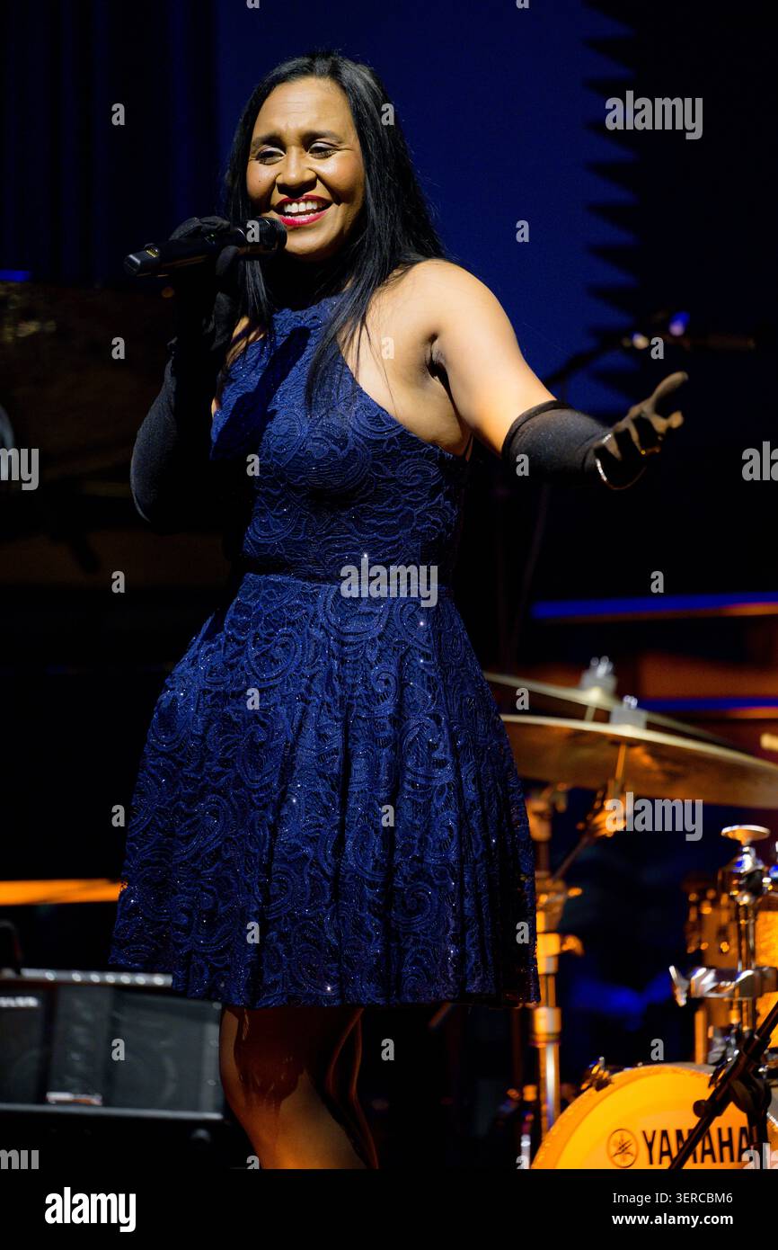 Jazz artist Trisha Jones performs onstage at Doc’s Jazz Club in Houston ...
