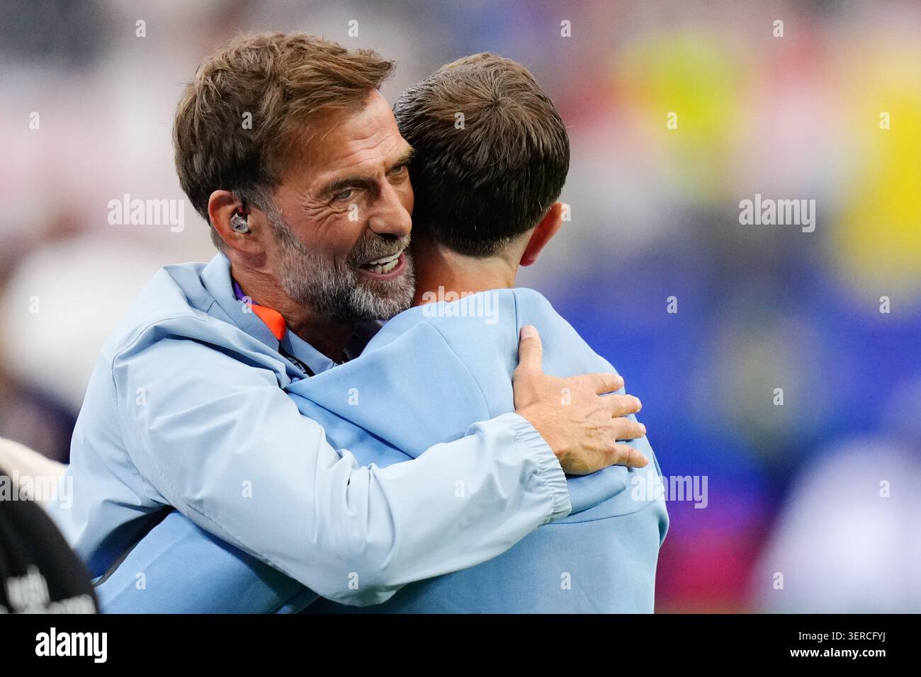 IPA85807273 - Jordan Henderson of England greets Jurgen Klopp ahead of ...