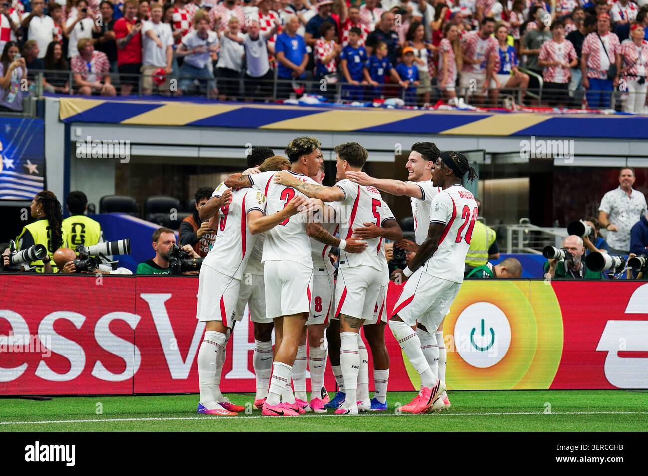 England forward Harry Kane (9) scores a GOAL 1-0 penalty and celebrates ...