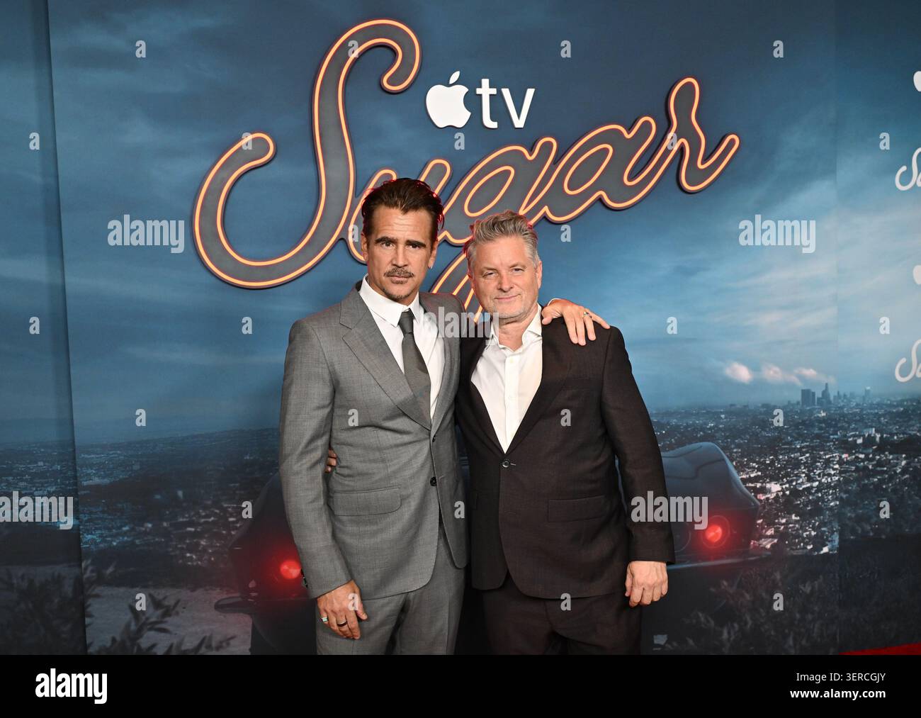 Colin Farrell and Shea Whigham arriving to Apple TV’s “Sugar’ Season 2 ...