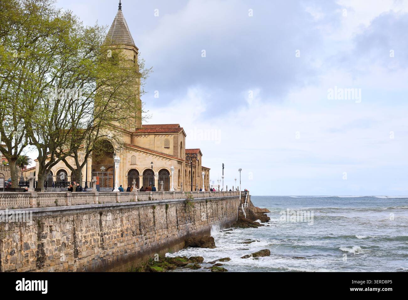 Aviles, Asturias, Spain- April 10, 2026: Saint Peter's Apostle church ...