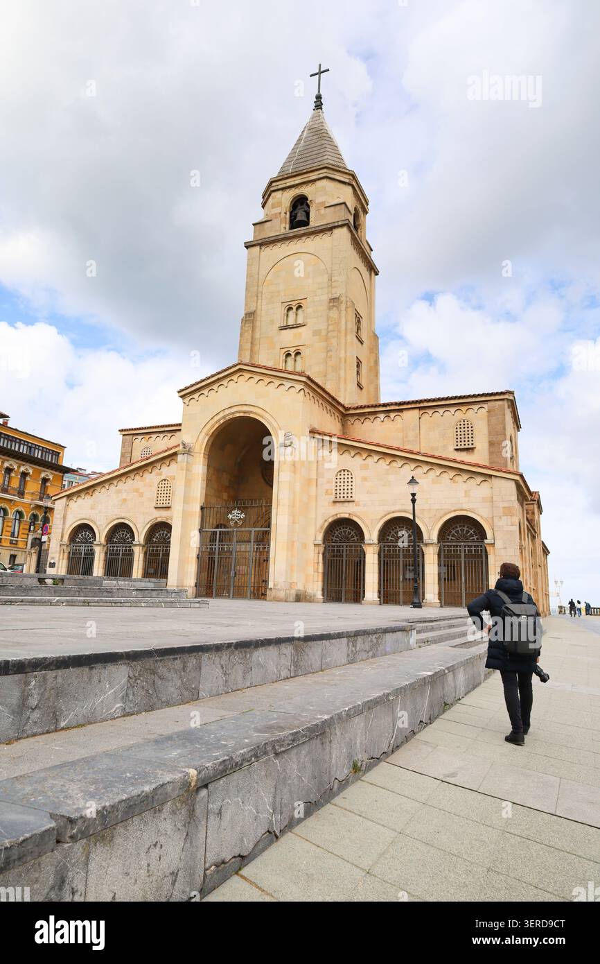 Aviles, Asturias, Spain- April 10, 2026: Saint Peter's Apostle church ...