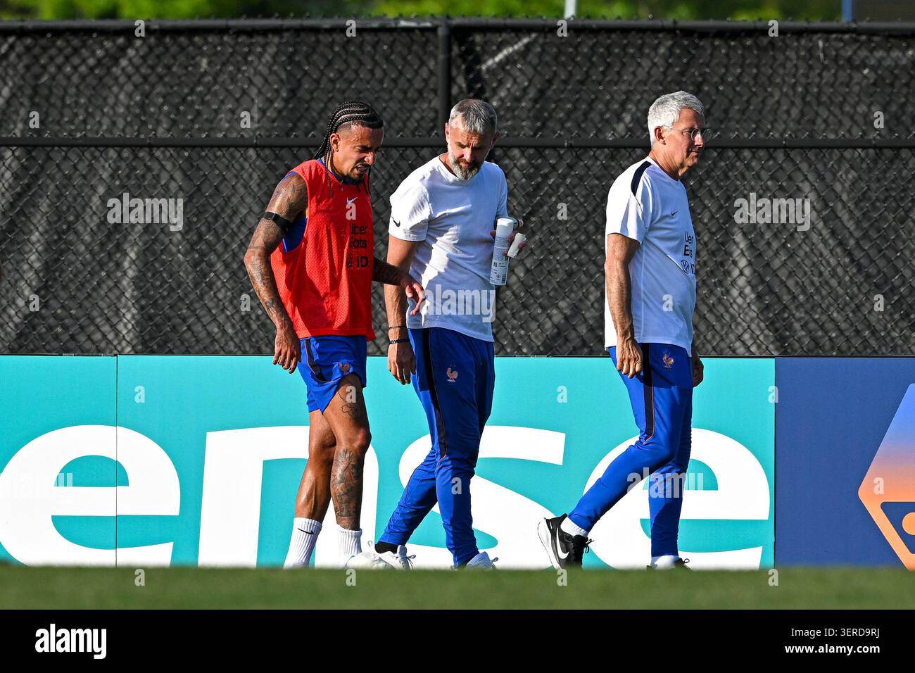 France's Malo GUSTO receives medical care after being injured during ...
