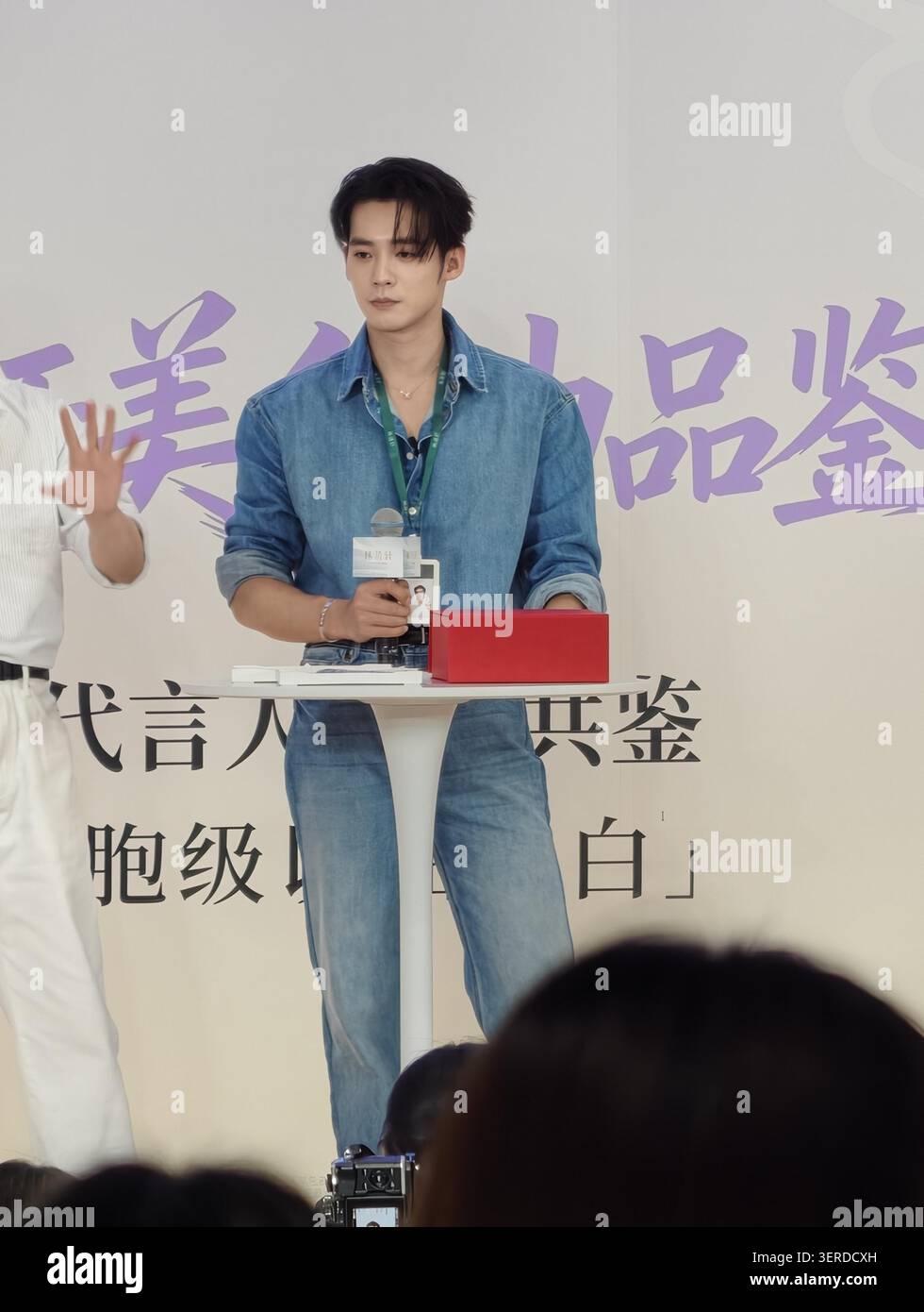 Yu Shi, global brand ambassador for Lin Qingxuan, attends a whitening ...