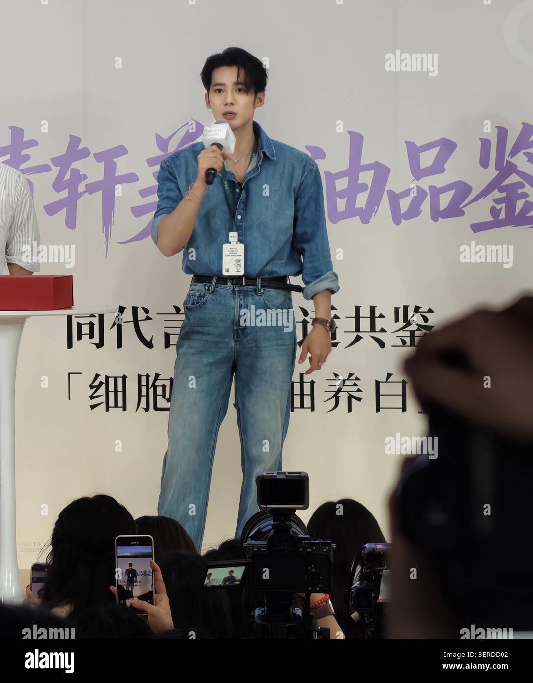 Yu Shi, global brand ambassador for Lin Qingxuan, attends a whitening ...