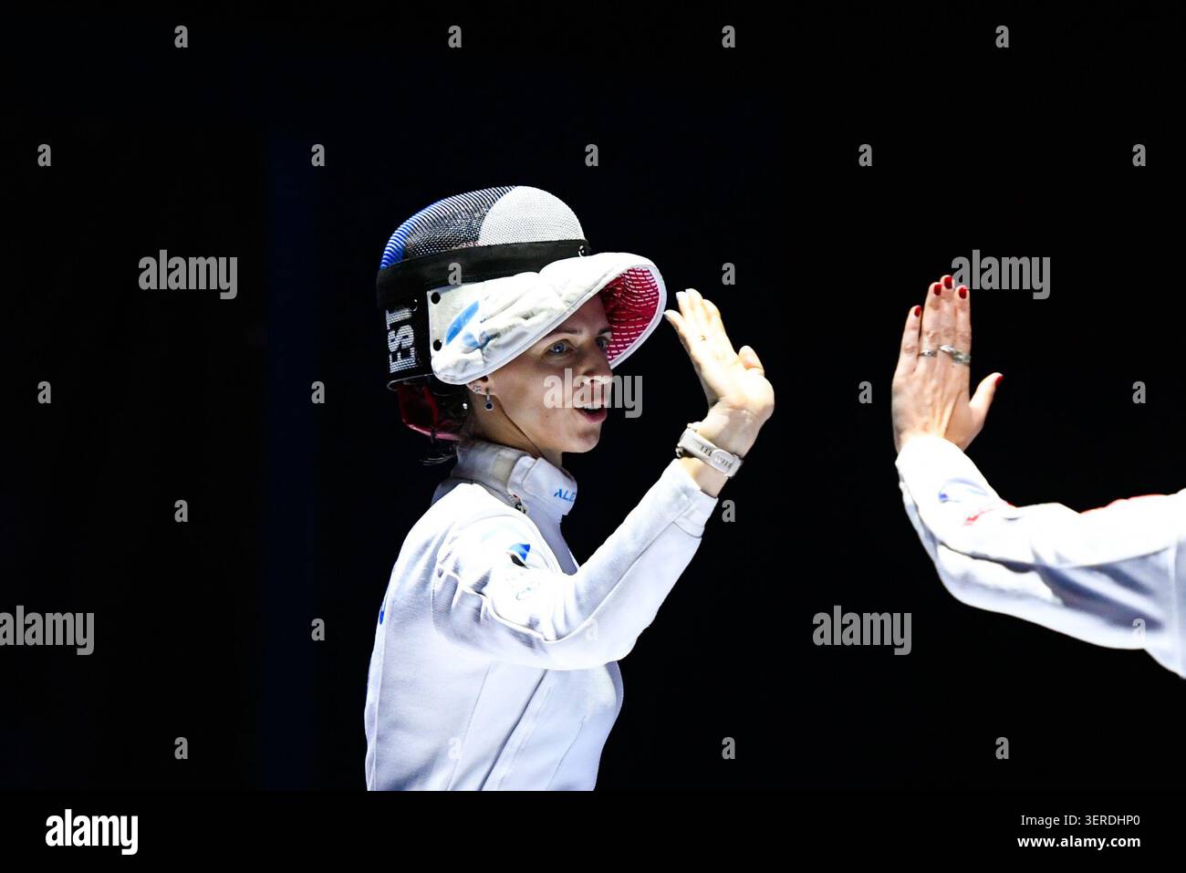 Katrina LEHIS of Estonia during 2026 European Fencing Championships ...
