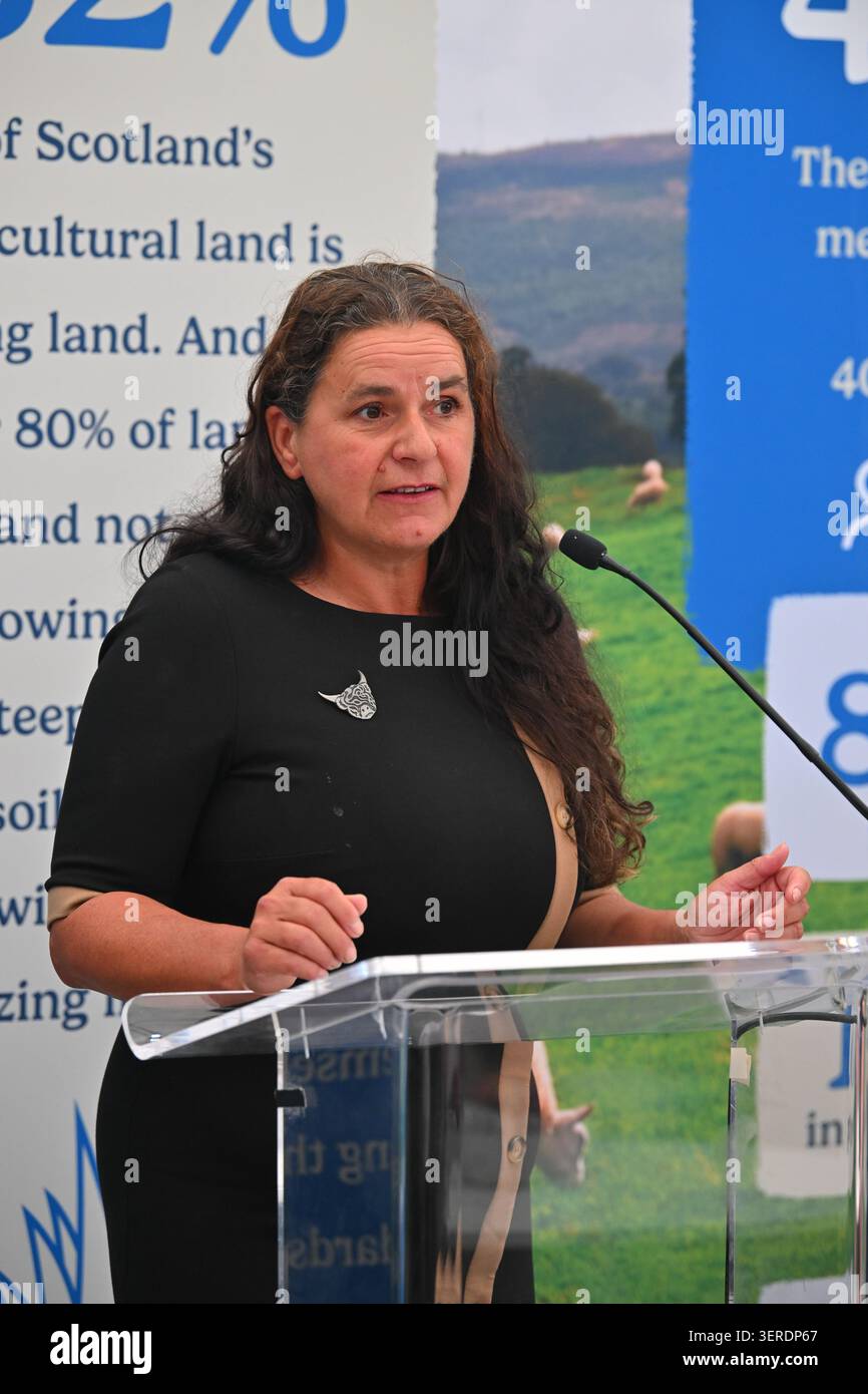 Kate Rowell Chair of Quality Meat Scotland (QMS) speaking at the ...