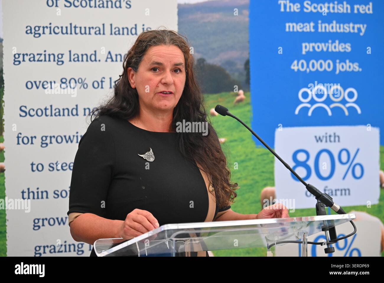 Kate Rowell Chair of Quality Meat Scotland (QMS) speaking at the ...