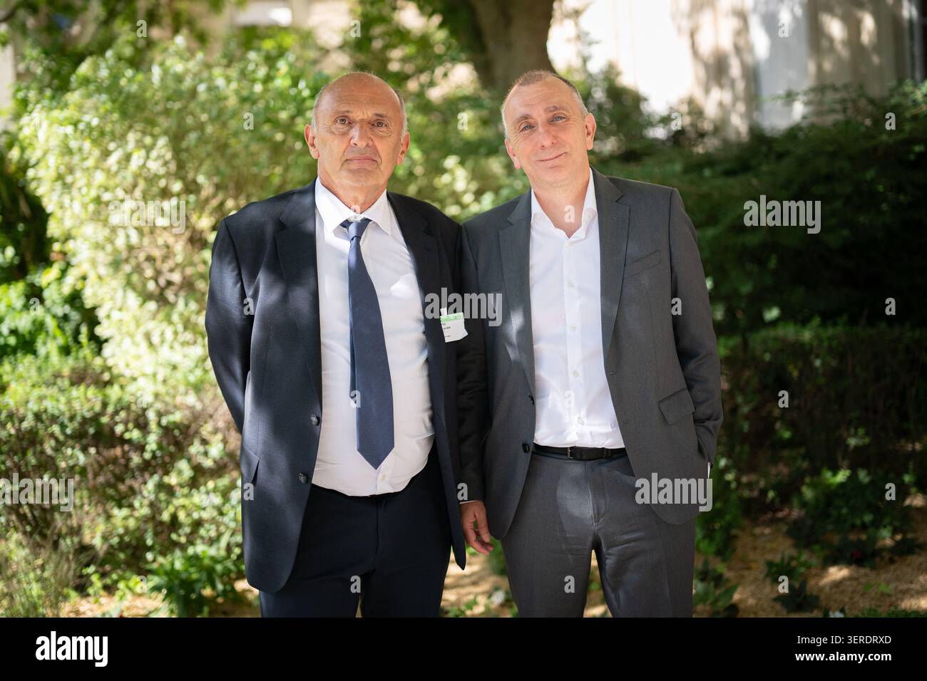 Jean-Christophe Angelini and Pierre Poli during examination of the ...