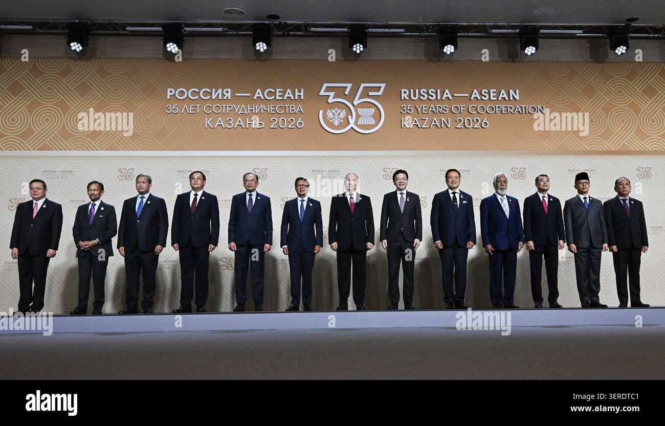 Head of delegations pose for a photo on the sidelines of the Russia ...