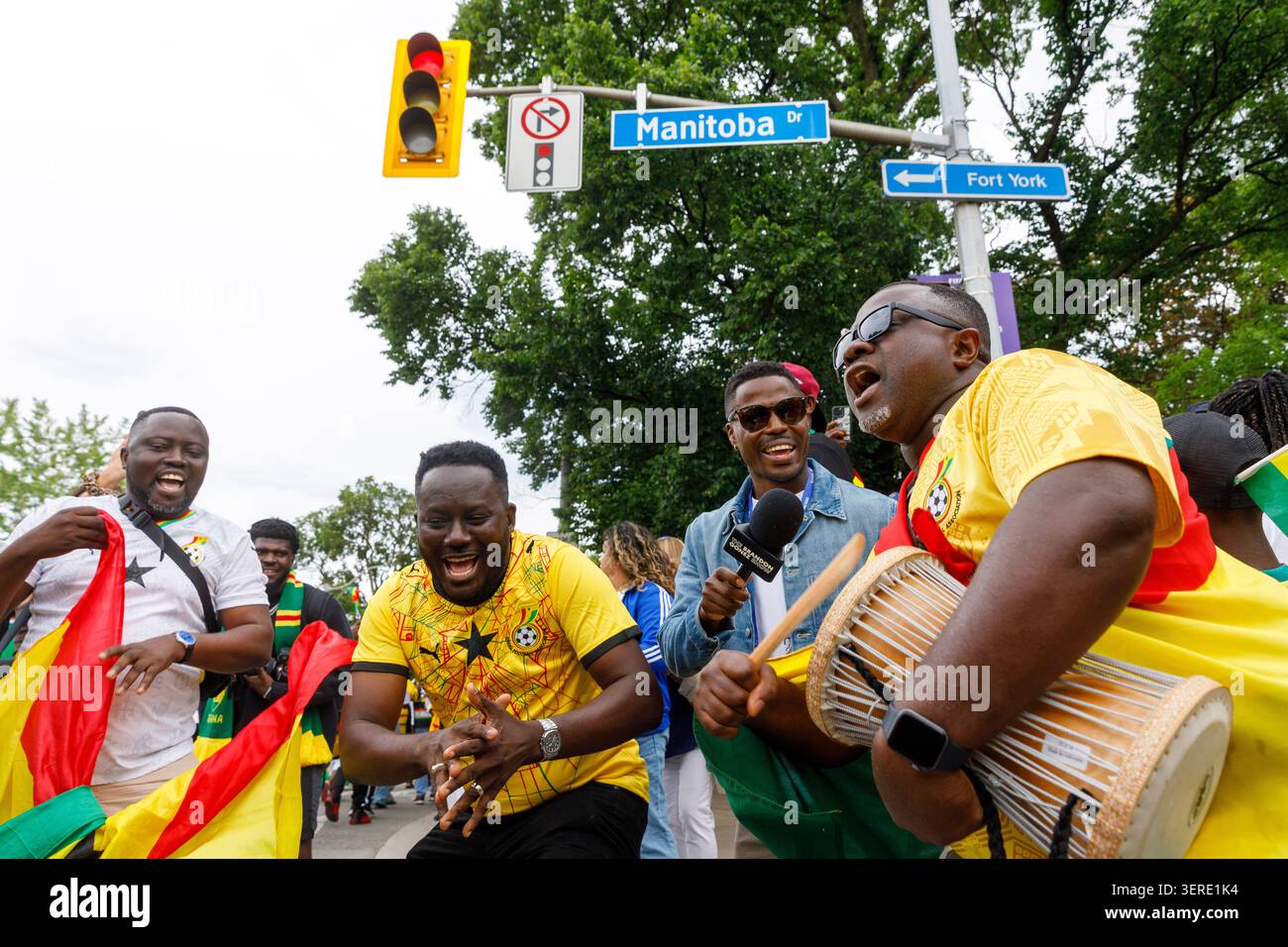 Toronto, Canada. 17 June, 2026. Ghana's FIFA 2026 World Cup fans sing ...