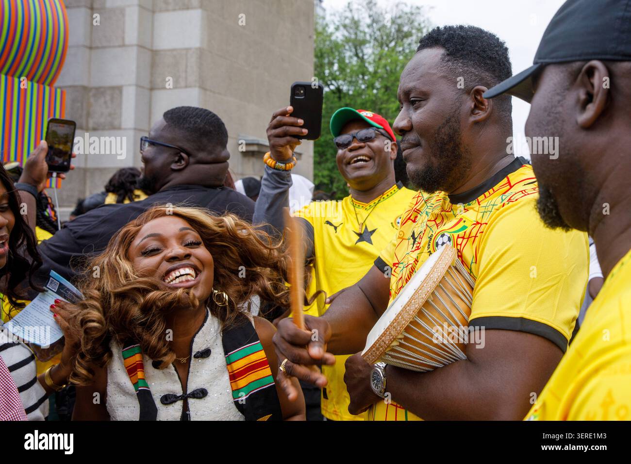 Toronto, Canada. 17 June, 2026. Ghana's FIFA 2026 World Cup fans sing ...