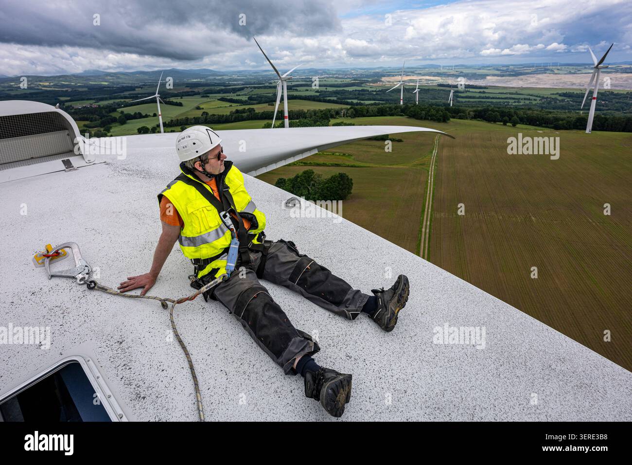 JRD Wind Farm in Hradek nad Nisou, Liberec Region, Czech Republic, June ...