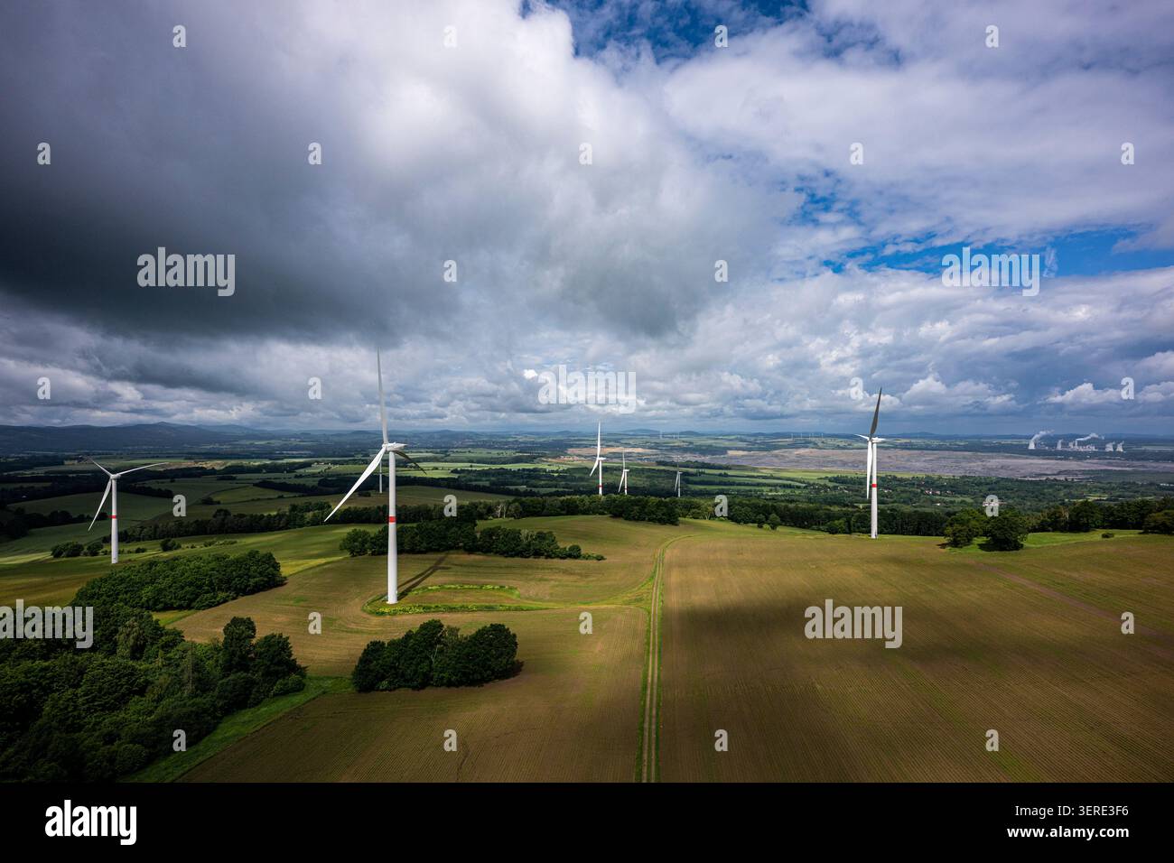 JRD Wind Farm in Hradek nad Nisou, Liberec Region, Czech Republic, June ...