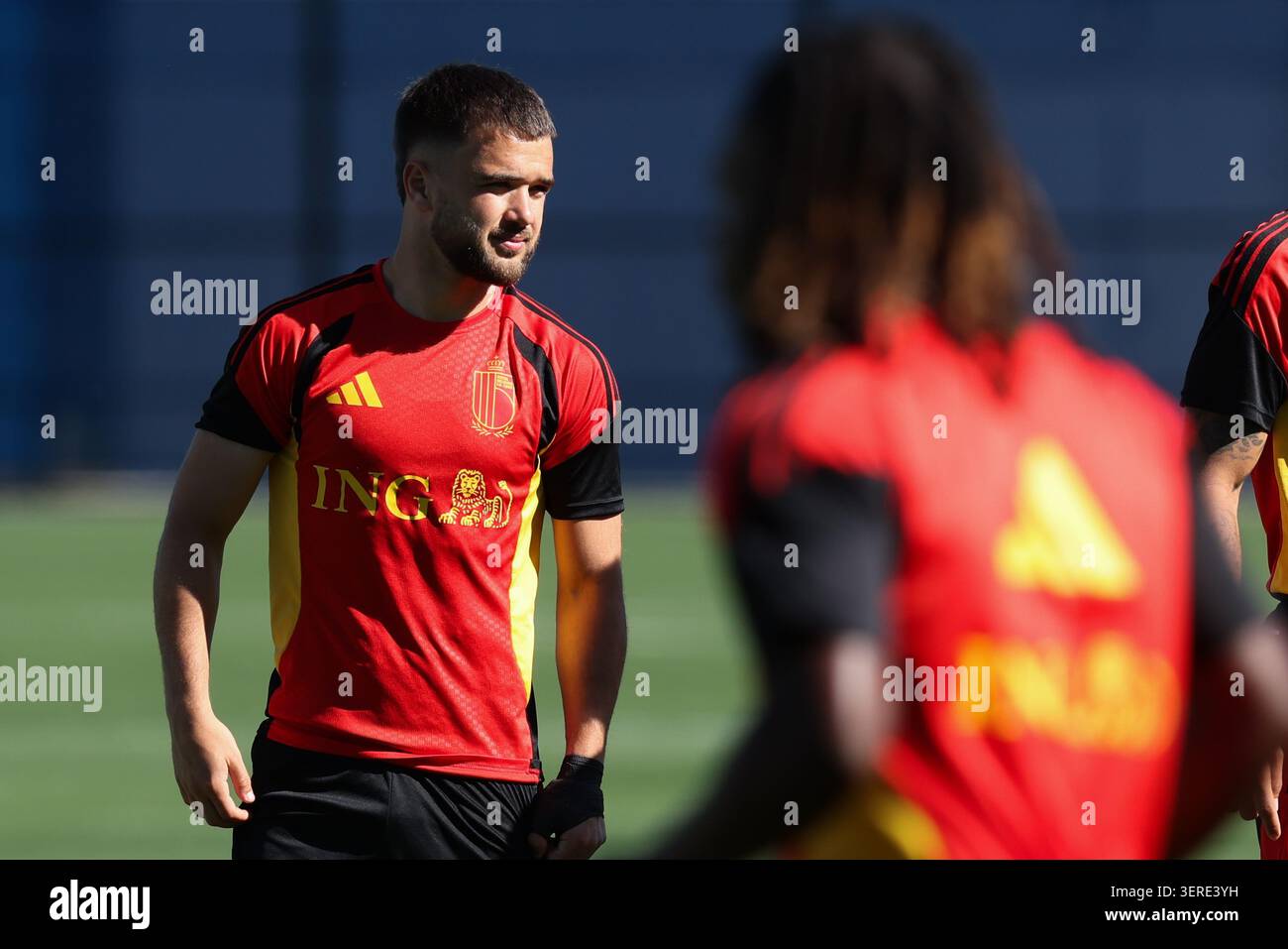 Belgium's Nicolas Raskin pictured during a training of Belgian national ...