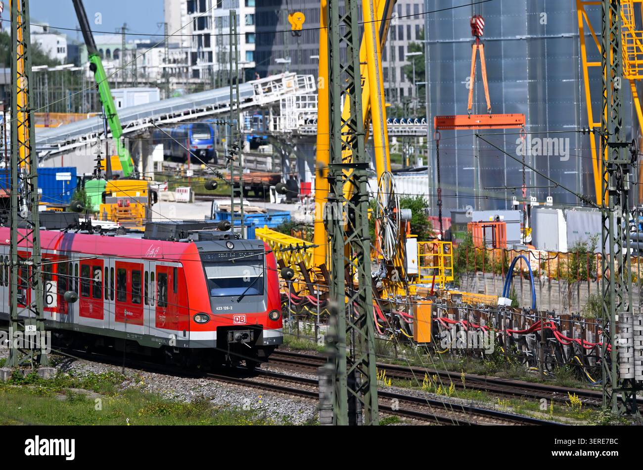 18 June 2026, Bavaria, Munich: A Munich S-Bahn train passes near the ...