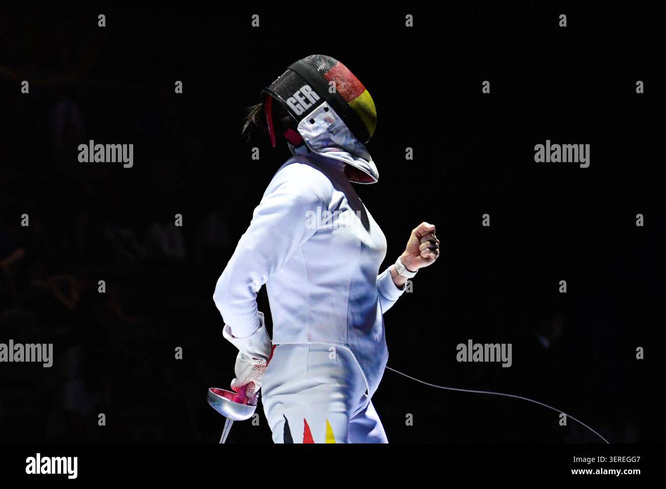 Alexandra EHLER of Germany celebrates during 2026 European Fencing ...
